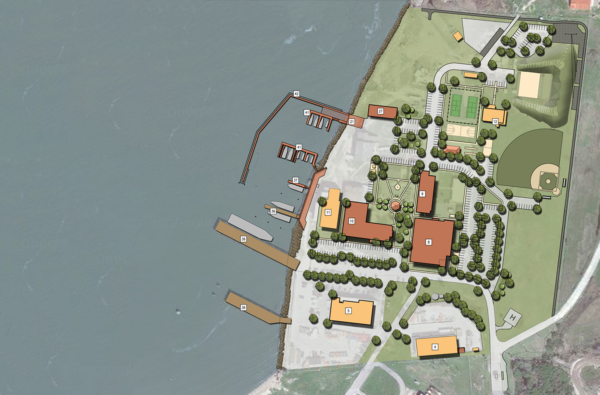 Waterfront Design Services at Base Galveston - Clark Nexsen